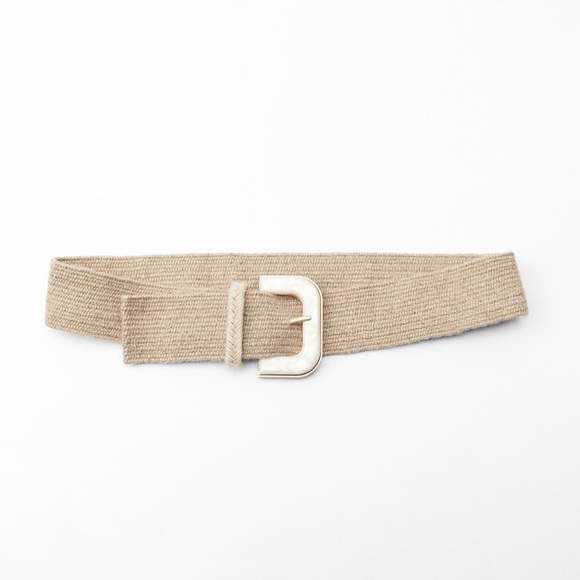 Zara | Accessories | Zara Elastic Rattanwoven Summer Belt With Acetate ...
